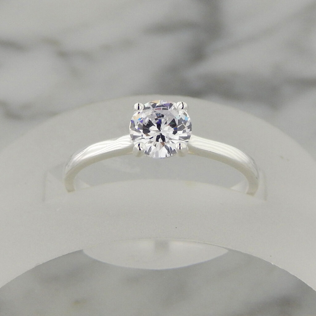 Anillo Plata Cintillo Compromiso - Kashuko